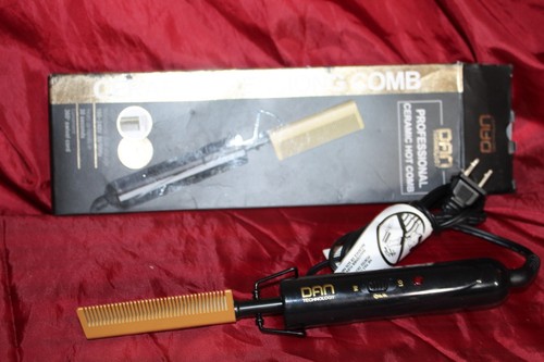 Dan Professional Ceramic Hot Comb Gold And Black 450 degrees farenheit ...