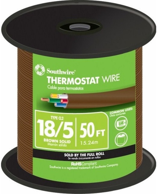Southwire 50 ft 18 AWG 5 Conductor Thermostat Wire By the Roll EBay southwire-50-ft-18-awg-5-conductor-thermostat-wire-by-the-roll-ebay