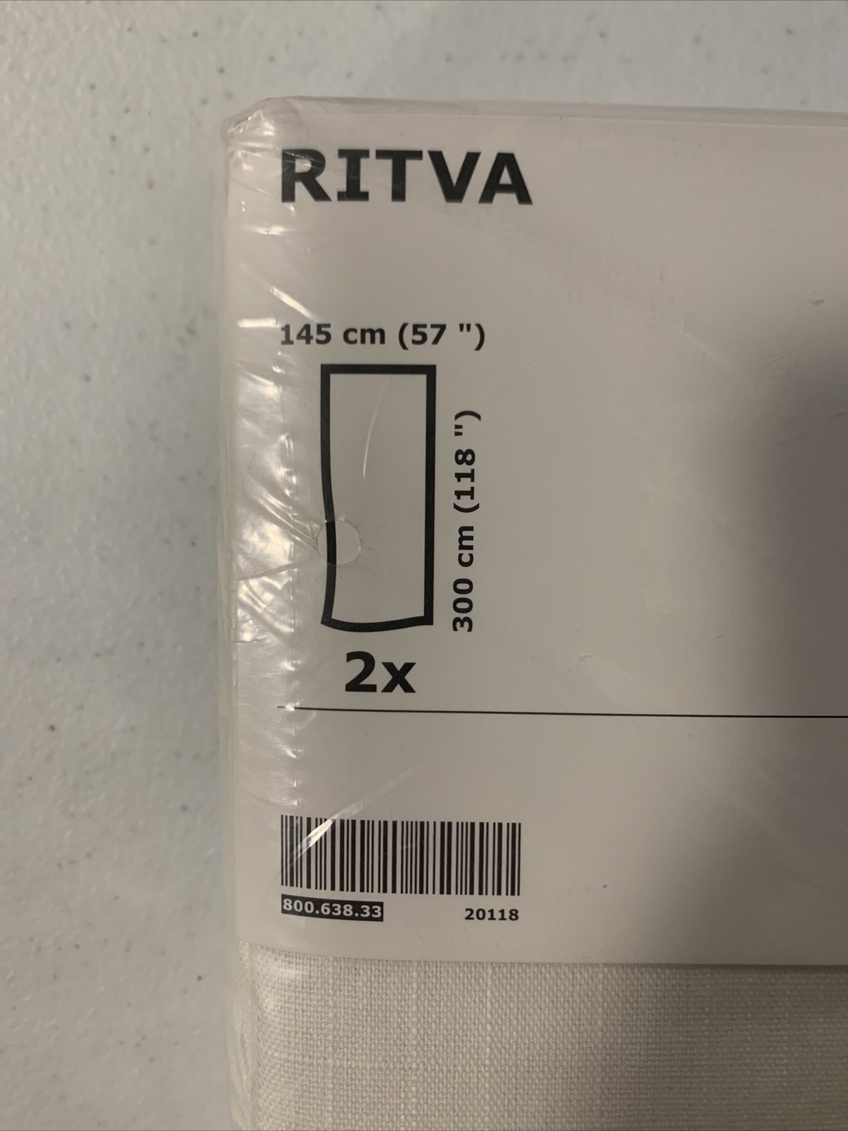 IKEA RITVA Curtains with Tie-Backs - White, 57x118", 1 Pair for sale ...