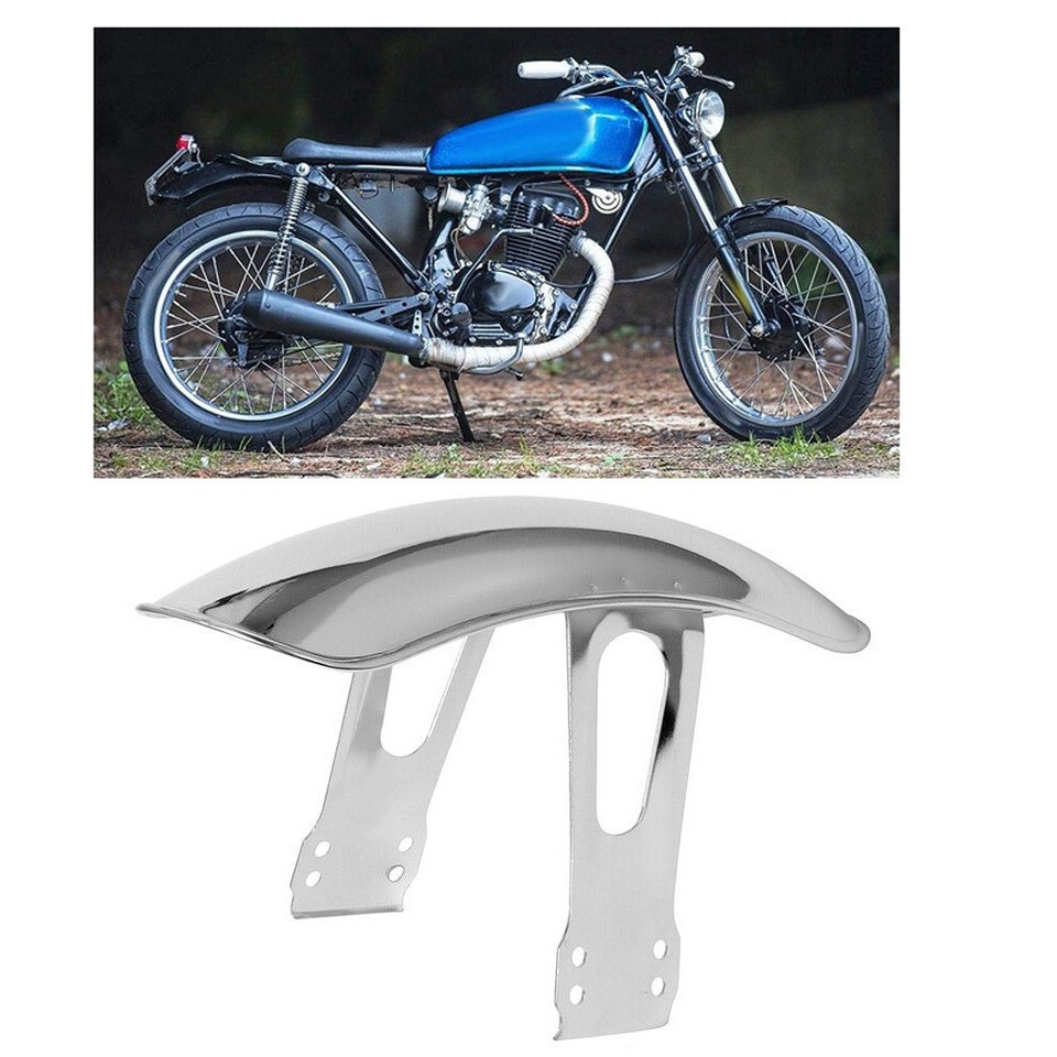 Chrome Aluminum Retro Front Fender Protector Metal Mudguard Fits for ...