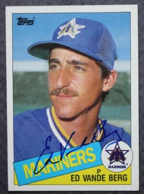 Seattle Mariners Ed Vande Berg signed / autographed 1985 Topps baseball ...