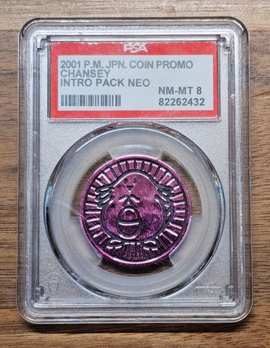 2001 Pokemon Intro Pack Neo Promo Japanese Coin - Near Mint/Mint PSA 8 ...