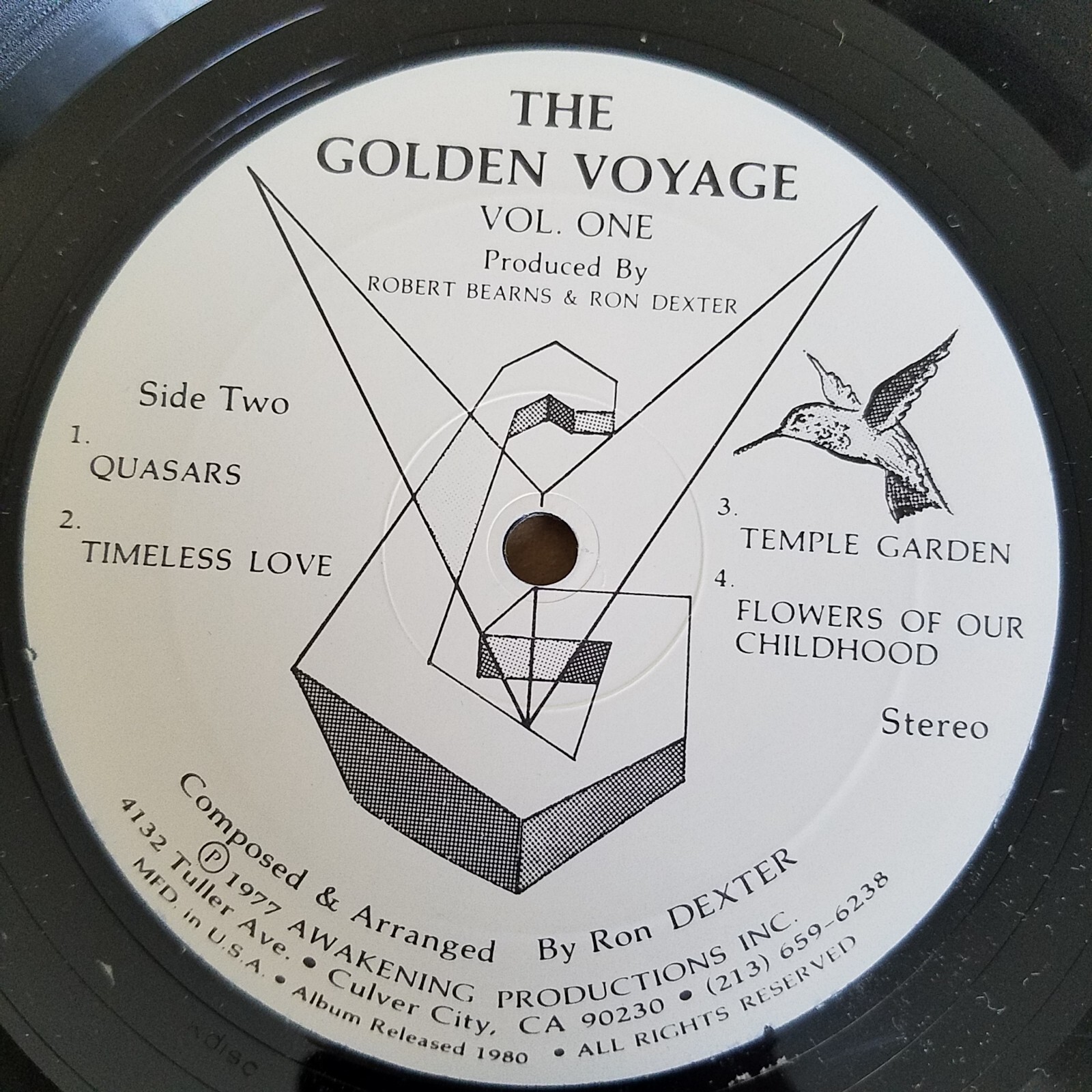 Robert Bearns/Ron Dexter "Golden Voyage Vol.1" (p)1977 Vinyl Record VG+ ...