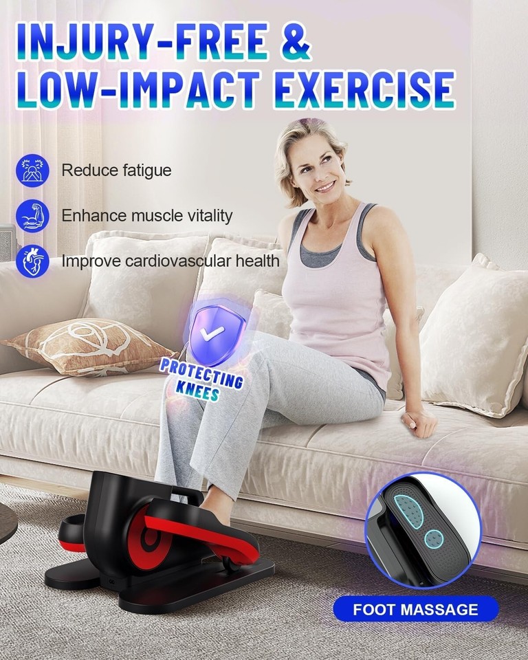 Under Desk Elliptical Machine, Ellipse Leg Exerciser Electric as Seen ...