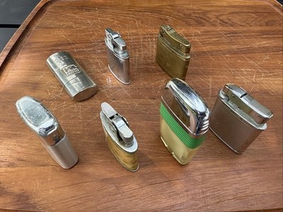 7 Vintage Lighters Lot Scripto Chelsea Ronson K Tank Mastercraft ...
