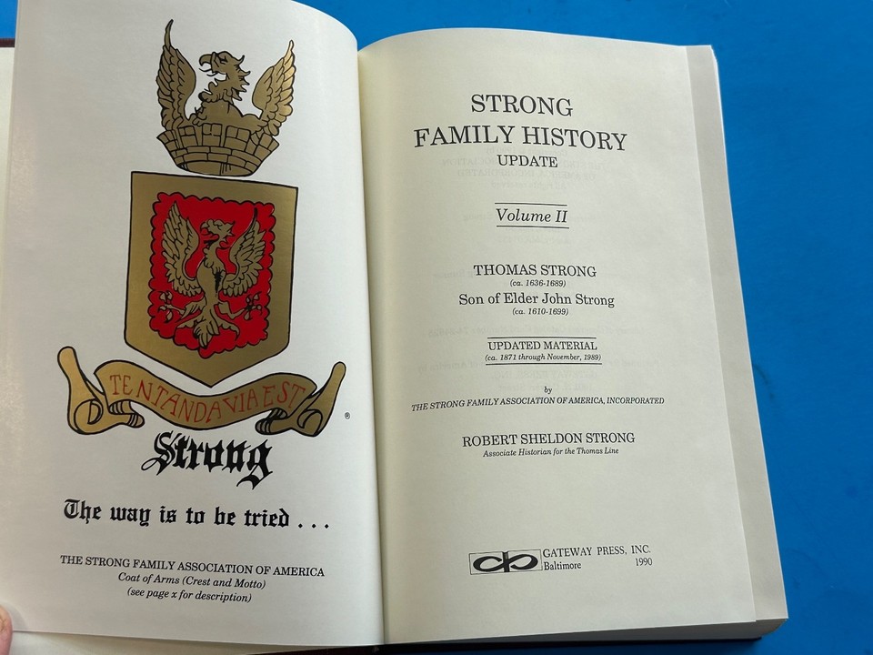 Strong Family History Update Volume 2 Thomas Strong and His Descendants ...