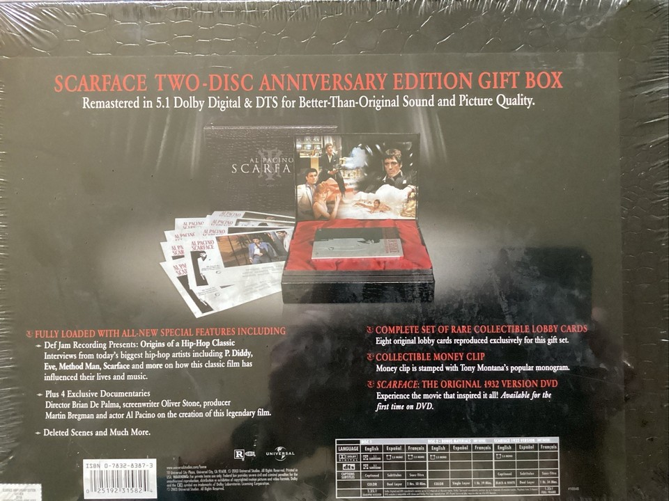 2003 SCARFACE TWO-DISC ANNIVERSARY AL PACINO GIFT BOX SET SEALED | eBay
