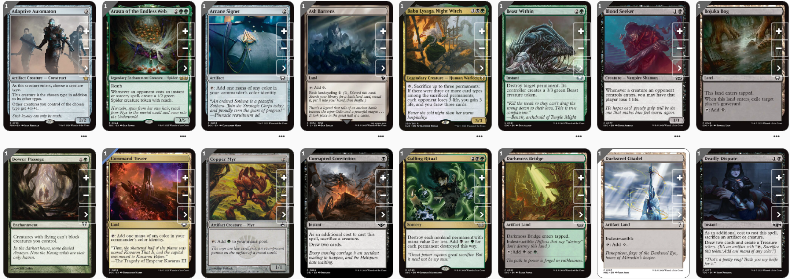 Rendmaw, Creaking Nest Custom Commander Deck MTG EDH Golgari Goad ...
