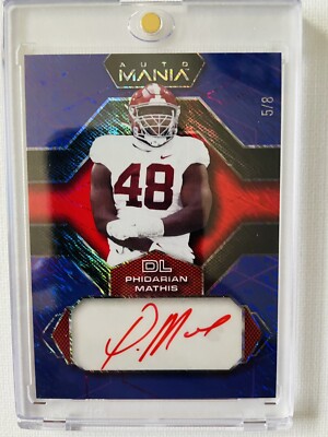 2022 Wild Card Auto Mania Phidarian Mathis #AM-D35 Purple Ref #’d /8 ...