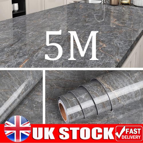 Self Adhesive Kitchen Worktop Covering Vinyl Wrap Cupboard Door Marble ...