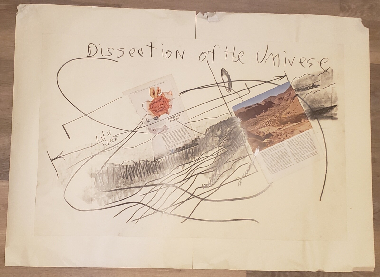 Mark Enger drawing/collage on paper. Dissection of the Universe, 2006 ...