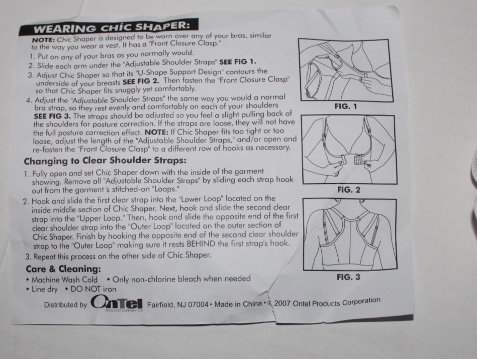 White Chic Shaper Bust Enhancer Shaping Undergarment Works with any Bra ...