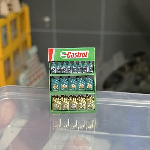 1:64 Scale Oil Rack Model Oil Drum Car Garage Auto Repair Shop Scene ...