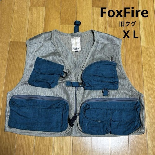 Foxfire Old Logo Fishing Mesh Vest XL Used Lightweight Breathable Navy ...