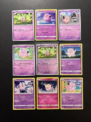 9 Clefairy Pokemon Card Collection SM SWSH SV Reverse Holo Fairy ...