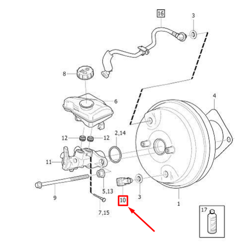 VOLVO XC90 MK2 Power Brake Booster Vacuum Sensor 32214511 NEW GENUINE ...