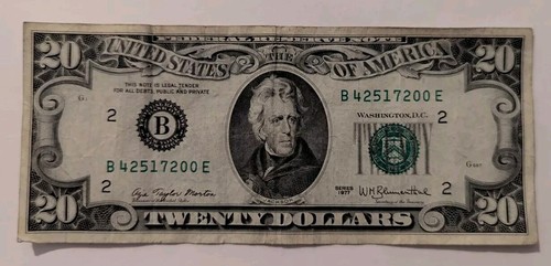 🚂Old Vintage $20 Dollar Bill ((1977)) — Good Shape + Free Shipping 🇺🇸 ...