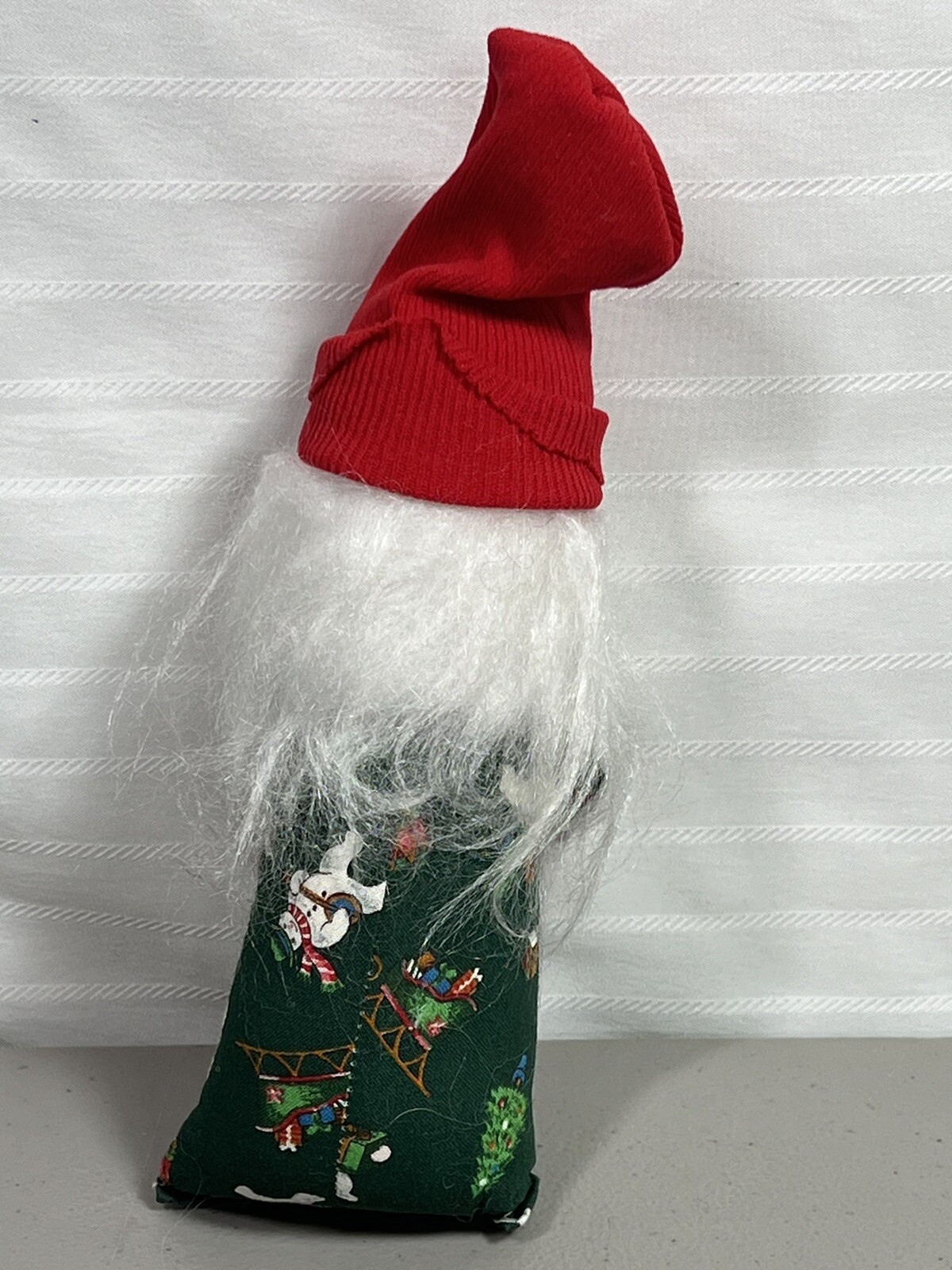 Vintage 4 Handmade Christmas Pipe Smoking Gnomes Elves with Sled. | eBay