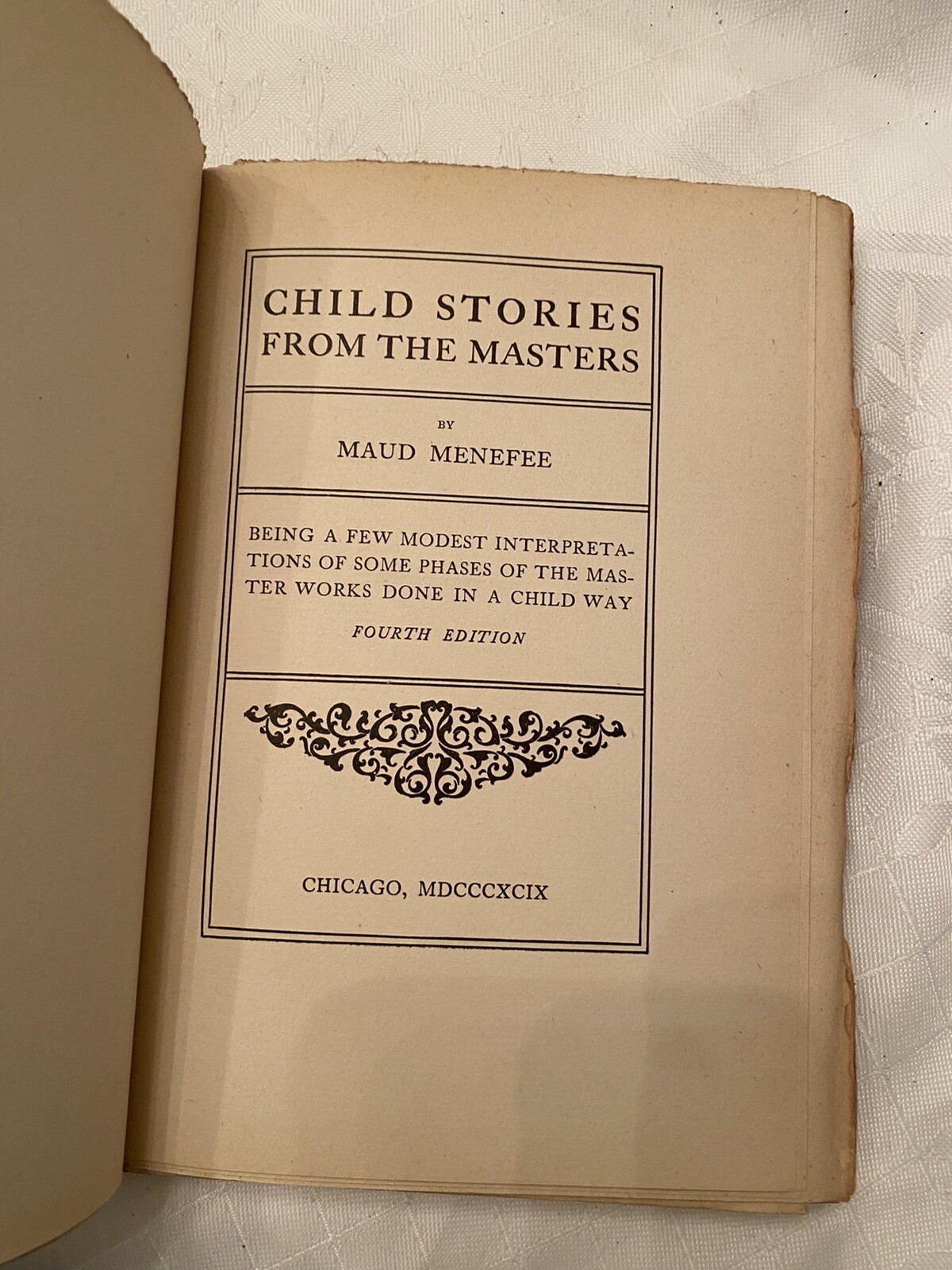 1899 CHILD STORIES FROM THE MASTERS Maud Menefee HB 4th Edition | eBay