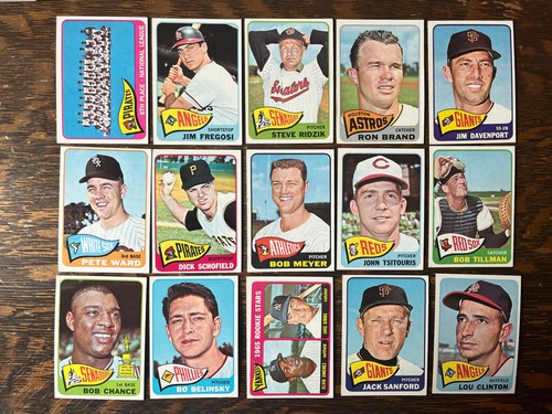 1965 TOPPS BASEBALL (15) CARD LOT EXCELLENT 209 - 229 PIRATES TEAM CARD ...