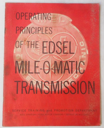 1959 EDSEL MILE O MATIC TRANSMISSION OPERATING MANUAL ORIGINAL | eBay
