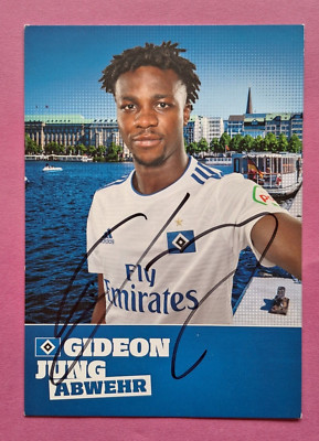 HSV Autogrammkarte Gideon Jung, 2018/19, Hamburger SV - Fly Emirates ...