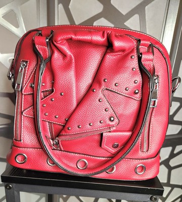Red Purse Handbags Motorcycle Jacket Purse Red fashion Tote Evening Bag ...