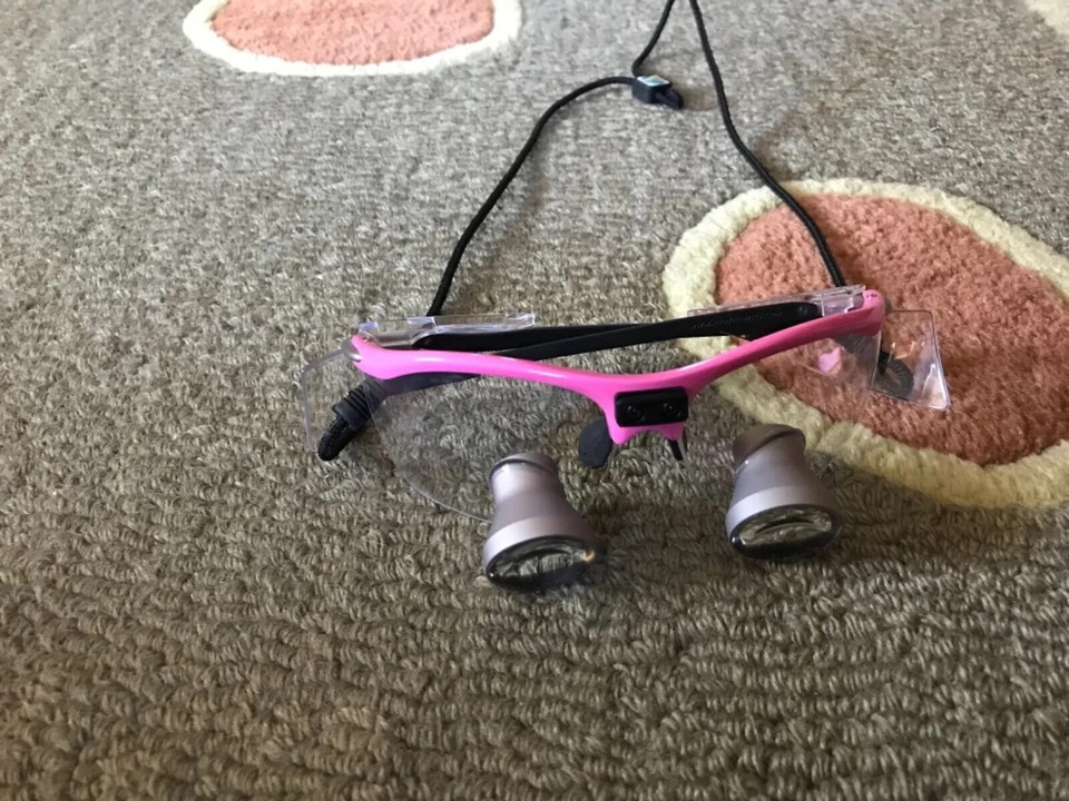 Orascoptic Dental Loupes Women Pink Frames Hygienist Dentist Glasses ...