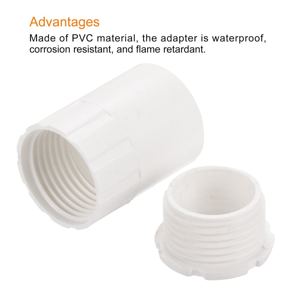 20 Pack Conduit Adaptor Male PVC Lock Nut Pipe Clamps 25 mm Seal ...