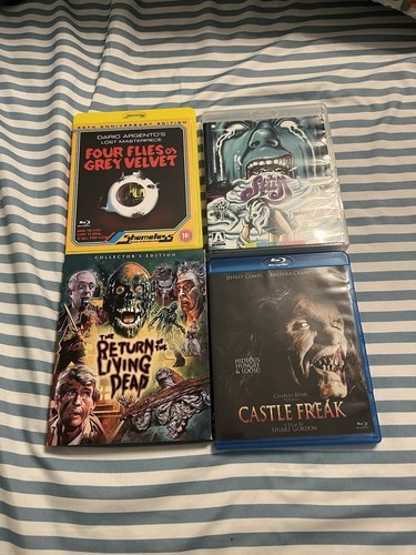 Horror Blu Ray Lot. The Stuff Arrow Video. Castle freak. Four Flies ...