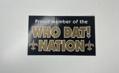 New Orleans Saints Who Dat Nation Member Sticker 5x3" | eBay