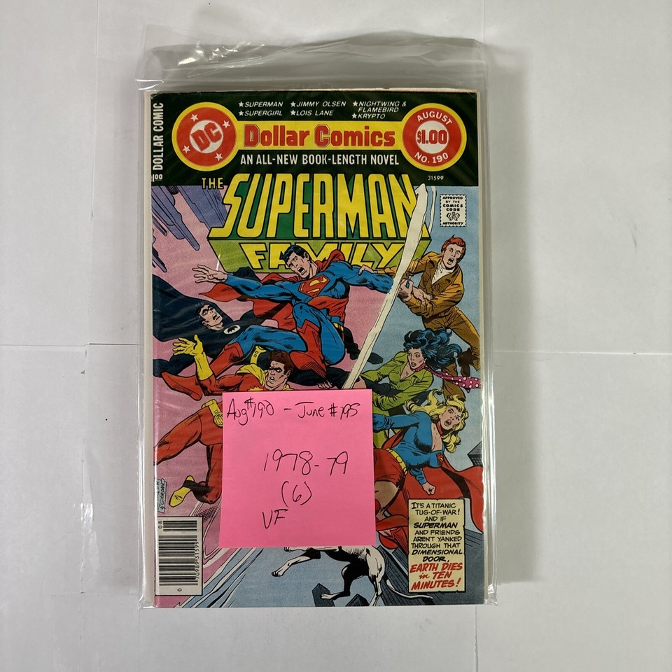 The Superman Family Lot of (6) 1978-79 DC Dollar Comics Aug #190-June ...