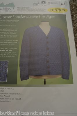 Vermont Fiber Designs Knitting Pattern 161 Garter Basketweave Cardigan ...