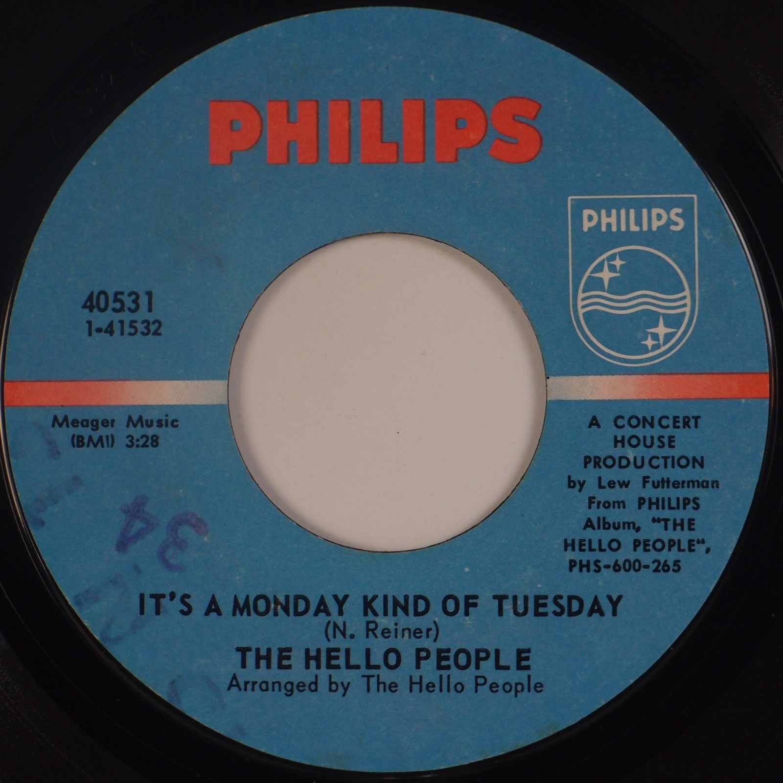 THE HELLO PEOPLE: It’s A Monday Kind of Tuesday PSYCH Garage PHILIPS 45 ...
