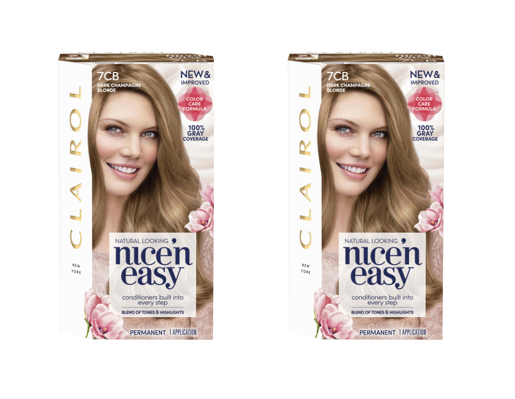 2 Pack Clairol Nice 'n Easy 7CB Dark Champagne Blonde Permanent Hair Color Each | eBay