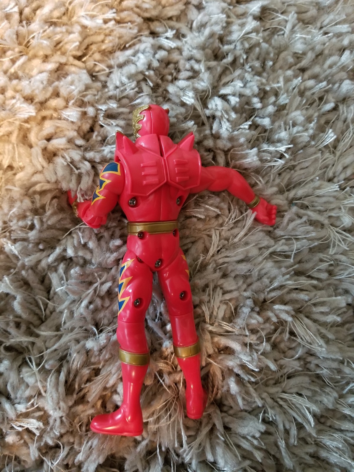Power Rangers Red Ranger Gold Action Figure Bandai 2003 Twisting Action ...