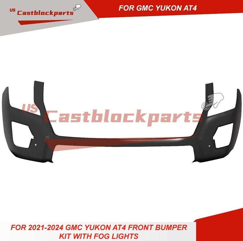 For 2021-2024 GMC YUKON AT4 Only Front Bumper Complete Assmbly with Fog ...