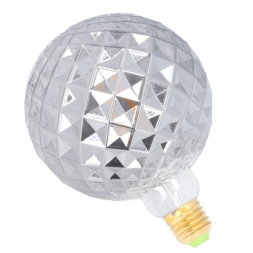 LED Glass Light Bulb G125 220V Vintage Light Bulb Smoky Gray Glass E27 ...