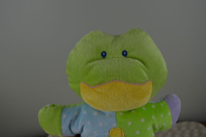 Baby Ganz Snuggles Frog Plush Stuffed Animal Toy Rattles Blue Green ...