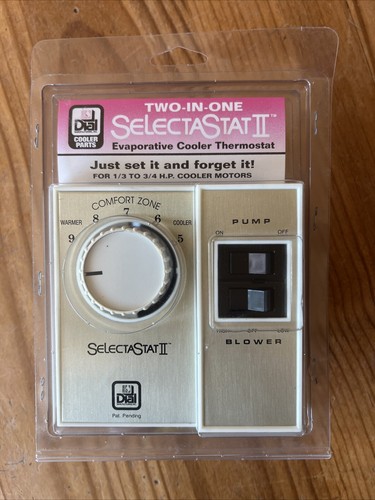 SelectaStat II E 1200 Swamp Cooler Thermostat Hi-Low Pump Evaporative ...