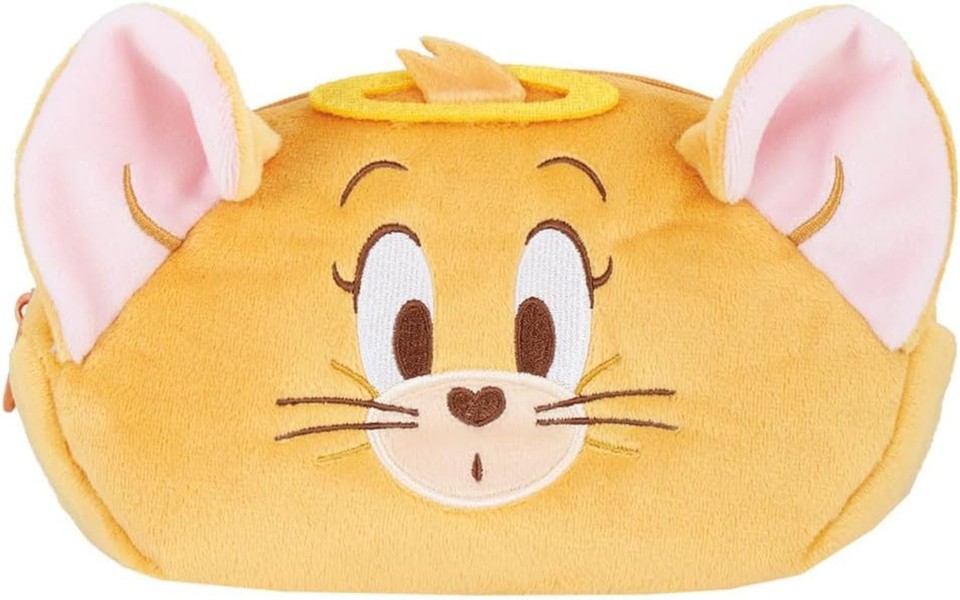 Tom & Jerry Plush Face Pen Case Angel Jerry Design Character Pen Pouch ...
