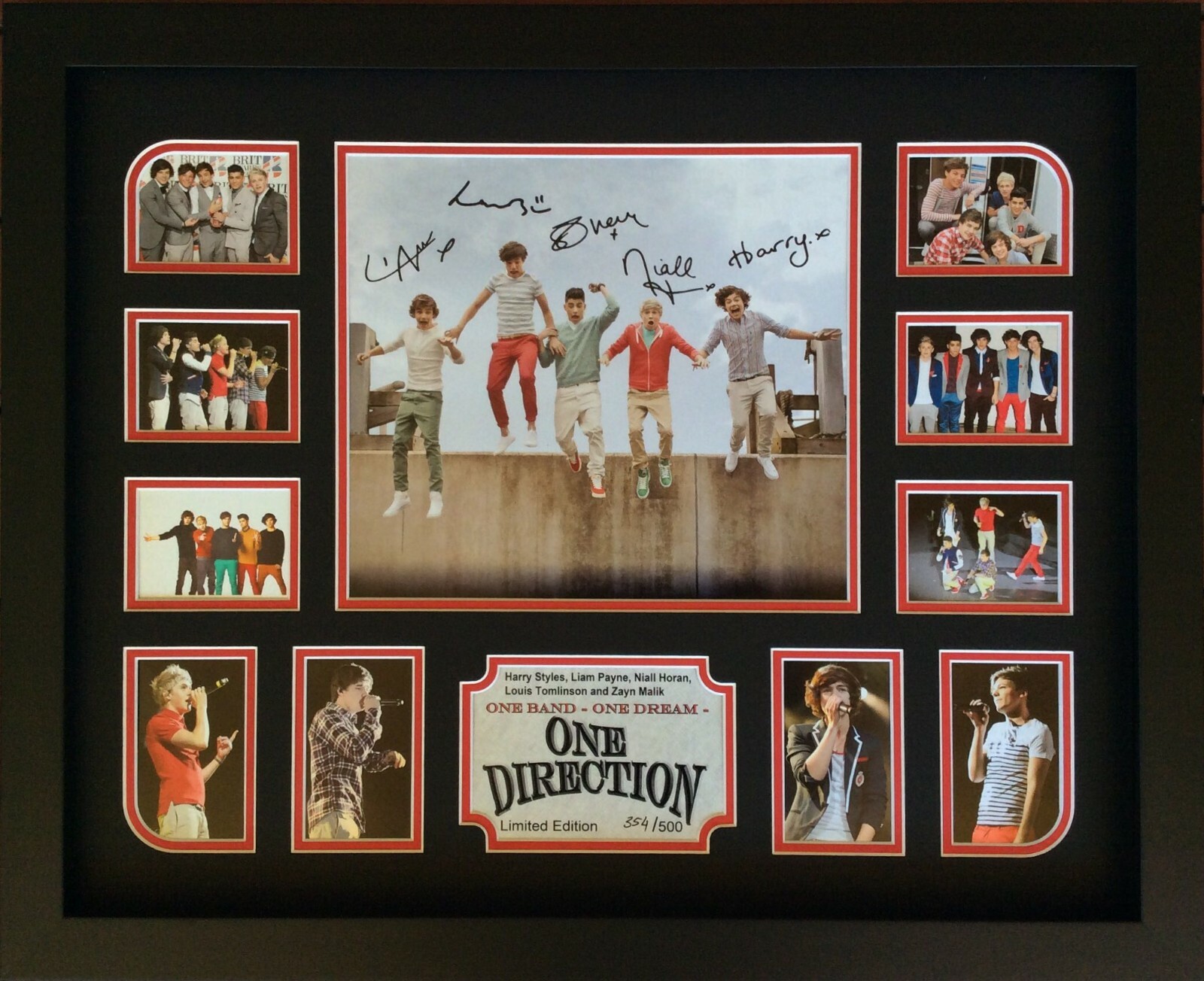 New ONE DIRECTION Signed Limited Edition Memorabilia Framed comes COL ...