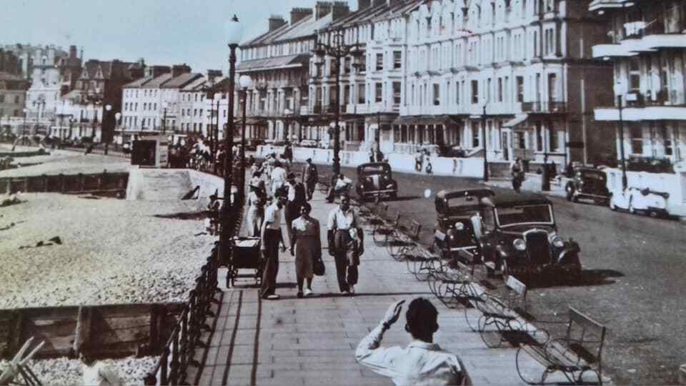 Vintage postcard real photo Parade Eastbourne Sussex 1950 Hornchurch ...