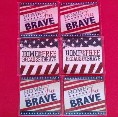 VFW Coasters USA Patriotic Land Of The Free Home Of The Brave Lot of 6 ...