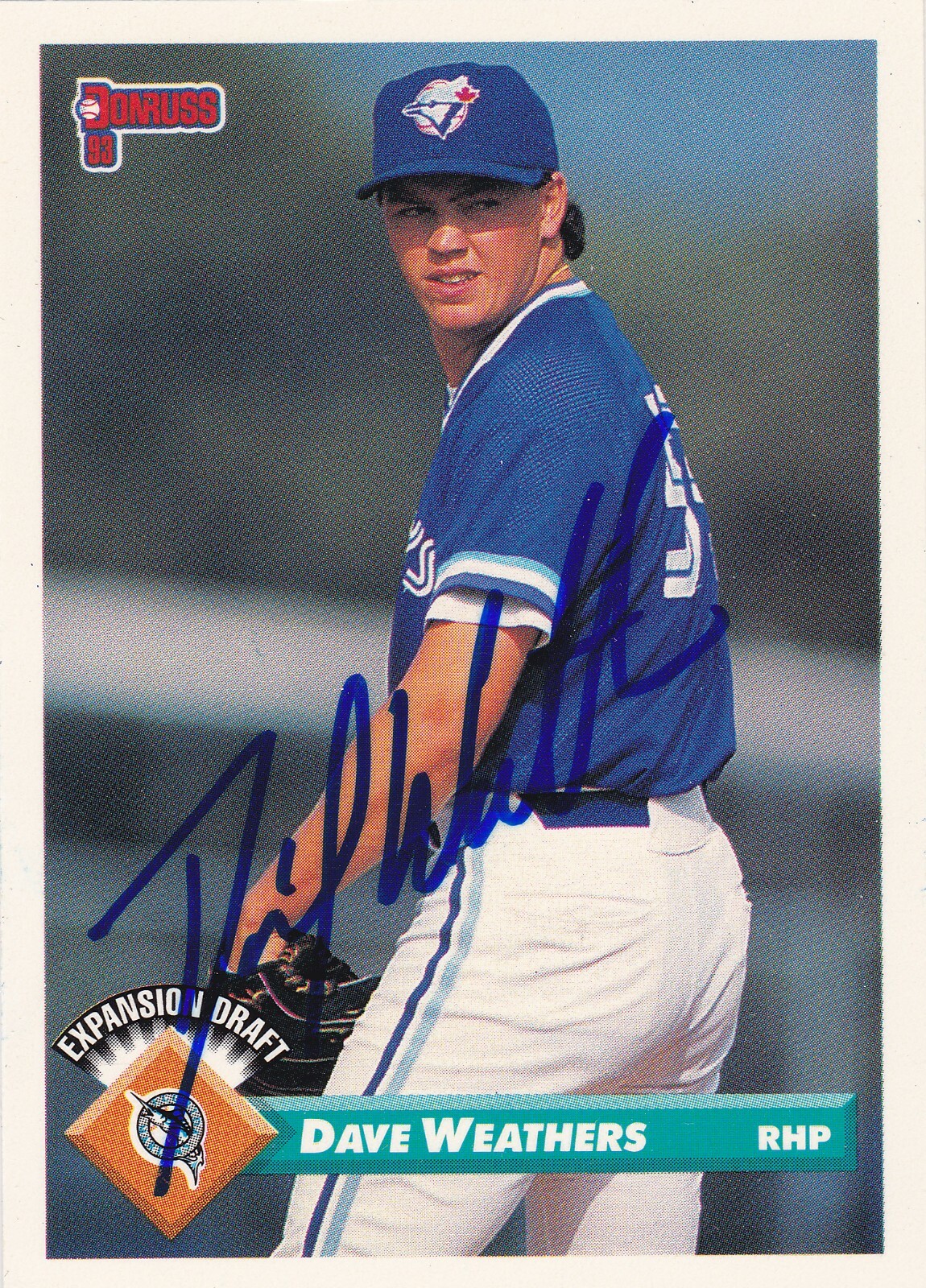DAVID WEATHERS TORONTO BLUE JAYS SIGNED CARD BREWERS METS YANKEES ...