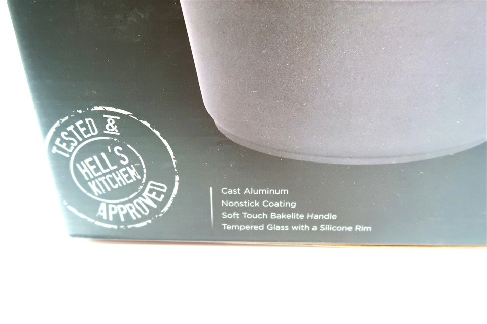 New HELL'S KITCHEN CASSEROLE POT With Lid 4.5 Quart Cast Aluminum ...