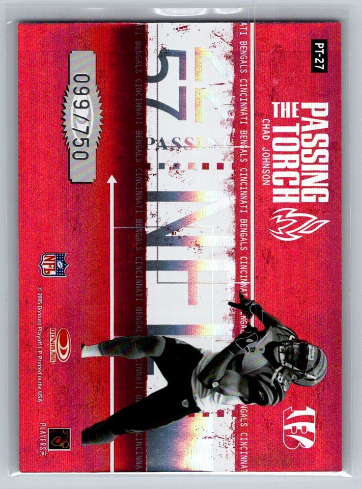 2005 Donruss Elite #PT-27 Cris Collinsworth Chad Johnson Passing Torch ...