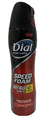 dial for men speed foam body wash active sport 6.8 oz scuffed exterior ...