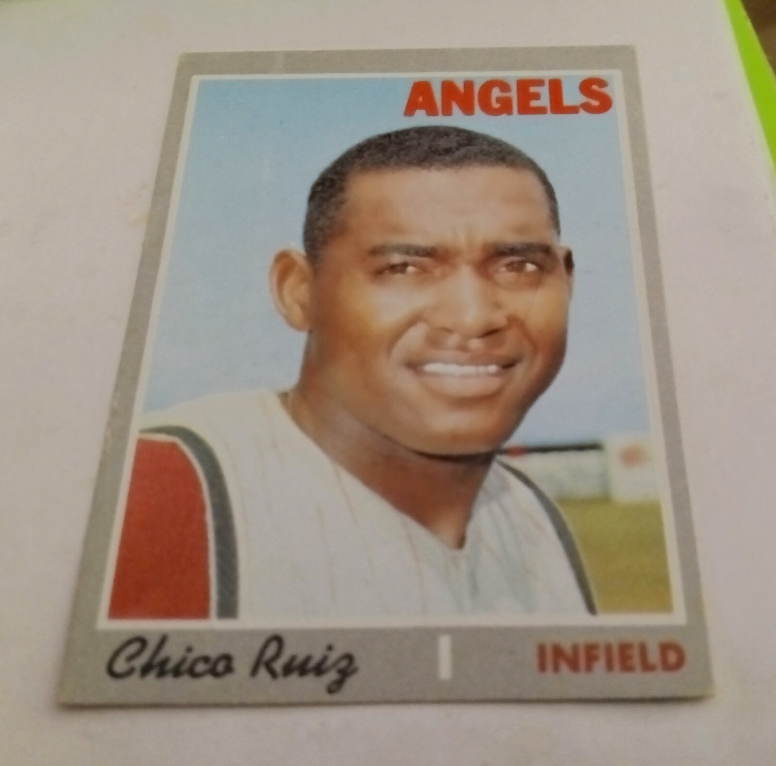 1970 CHICO RUIZ Topps MLB Baseball Card #606 NR-MINT California Angels ...