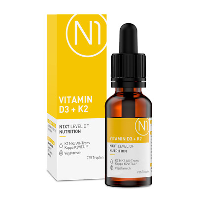 N1 VITAMIN D3 + K2 TROPFEN - 20 ml - 1 Tropfen pro Tag - K2VITAL ...